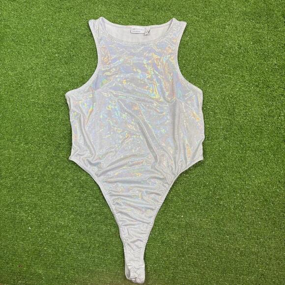 ASOS | Other | Asos Womens Size 8 Holographic Rave Festival Bodysuit ...